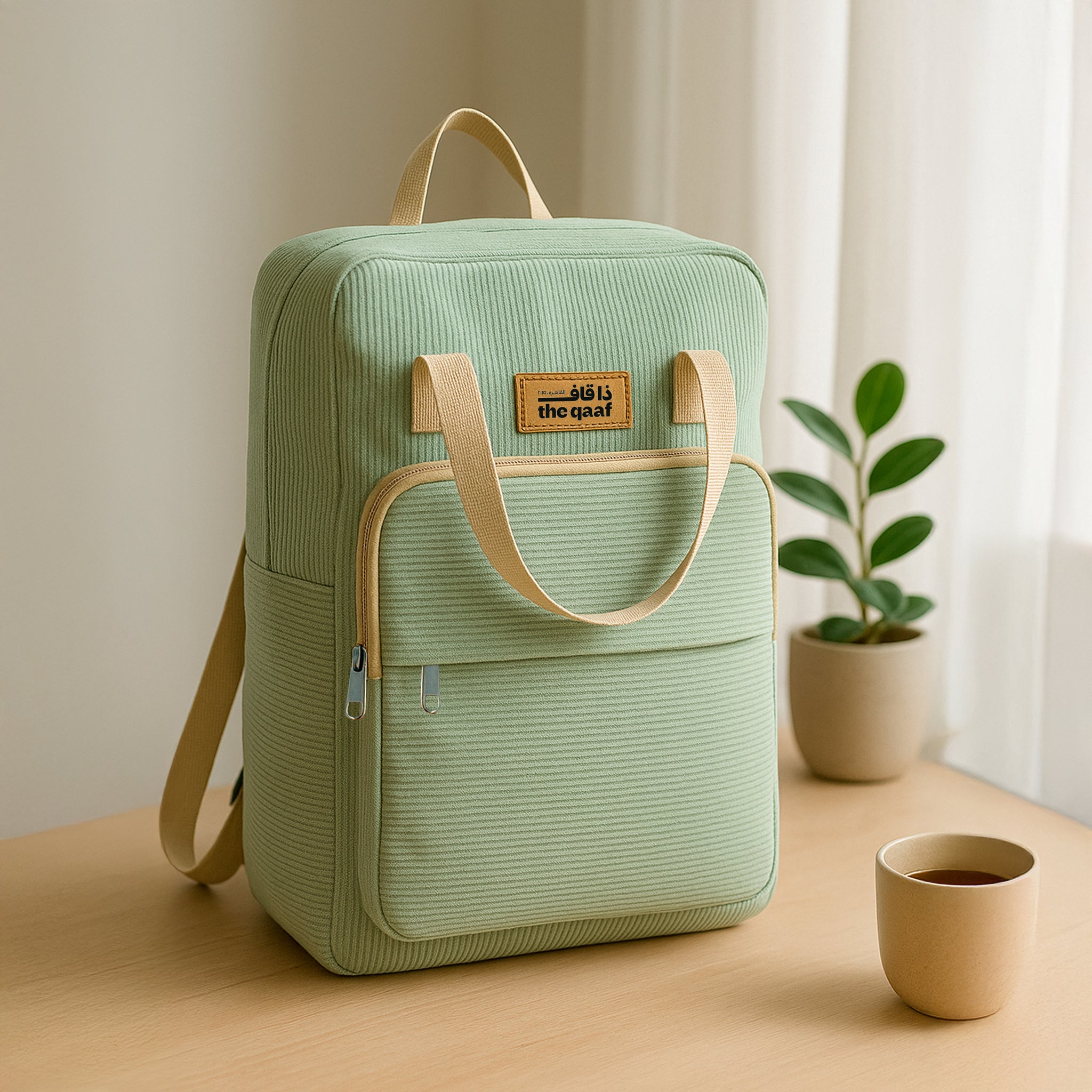 Mint Corduroy Backpack